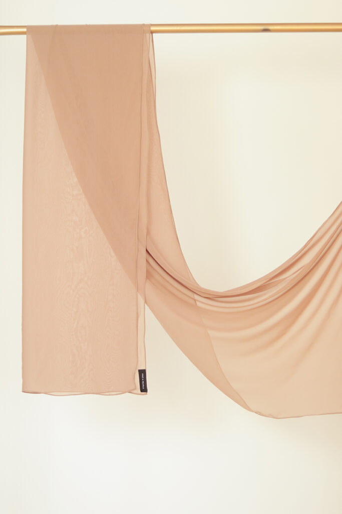 Sandy Beige Chiffon Hijab - Best Quality Fabric