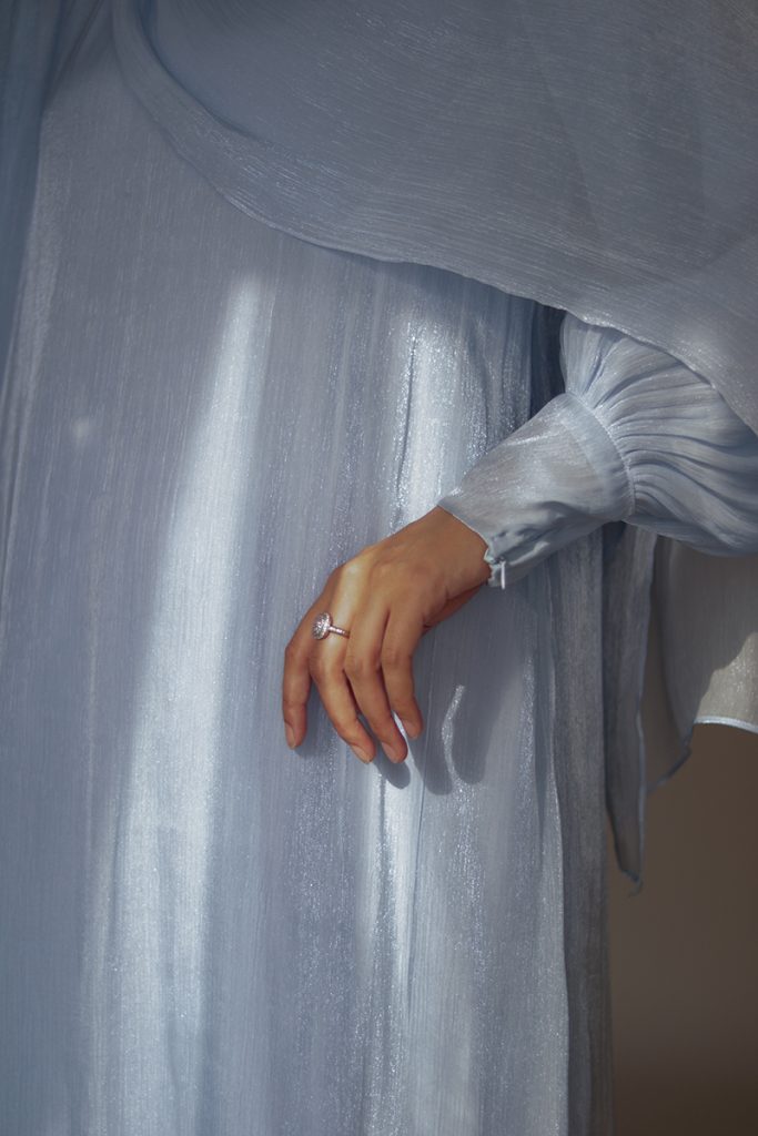 Ice Blue Dream Muse Abaya - Best Quality Fabric